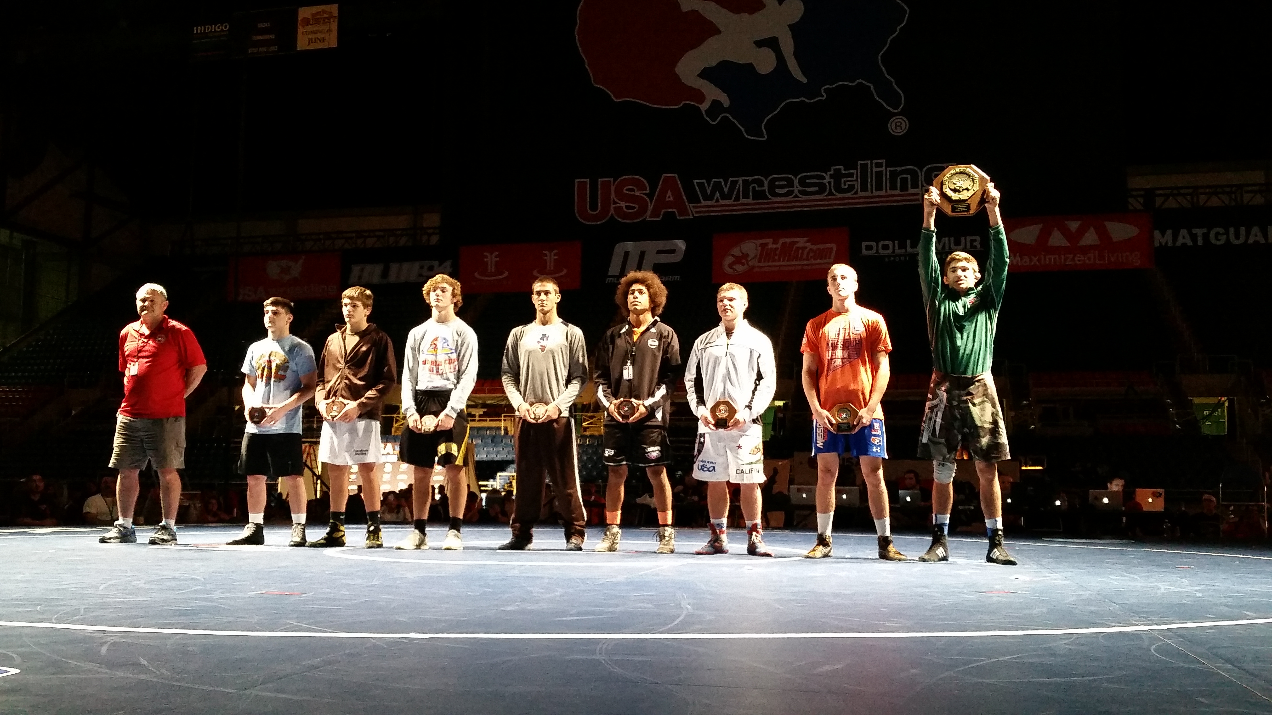 Awards Presentaion on the Mat, Coach Hanson handed out the awards for ...